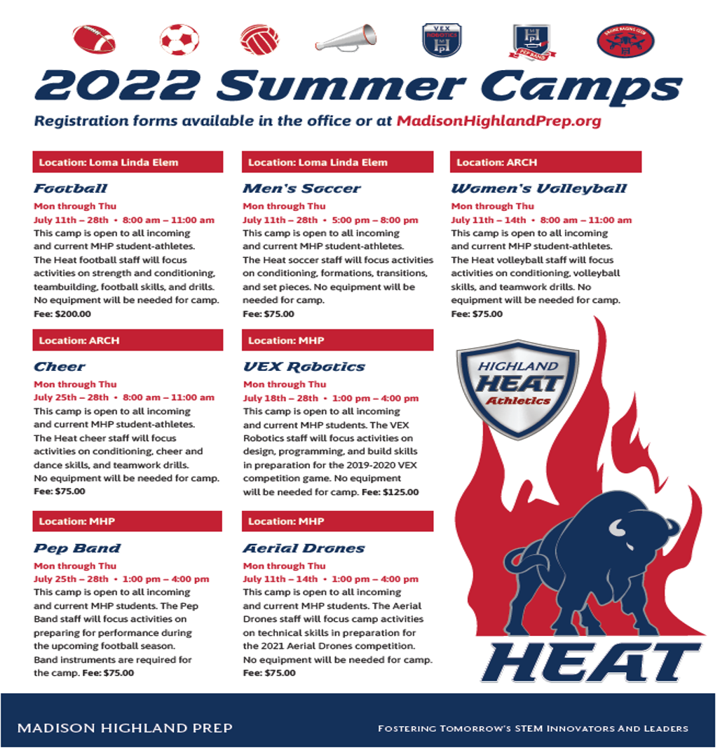 Summer Camps - Madison Highland Prep
